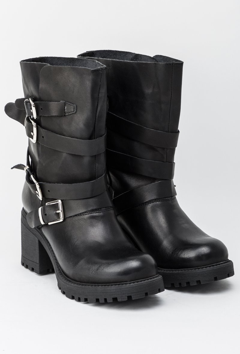 Ghete dama din piele naturala box Riviera | Ghete negre | Dasha.ro