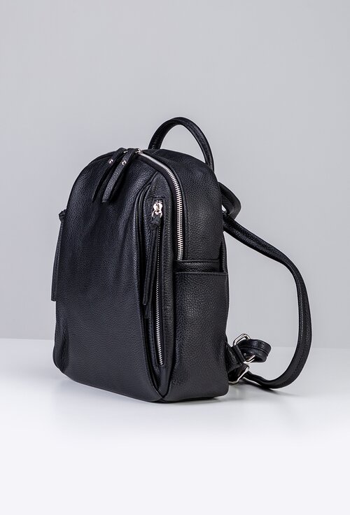 Rucsac negru din piele naturala - Dasha.ro
