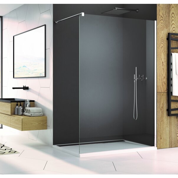 Paravan de dus tip Walk-in SanSwiss Easy STR4P 80 cm sticla securizata ...